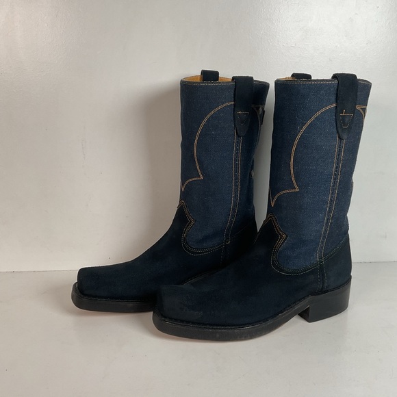 Rodeo | Shoes | Vintage Rodeo Denim Cowboy Boots Mens 8 D Womens 9 Usa ...